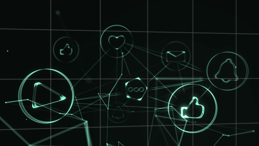 Digital Animation of Network of Stock Footage Video (100% Royalty-free ...
