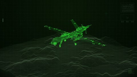 Military Drone Radar Hud Animation Stock Footage Video (100% Royalty ...
