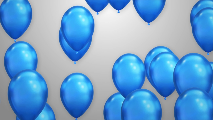 Bunch of Blue Balloons Rising Stock Footage Video (100% Royalty-free ...