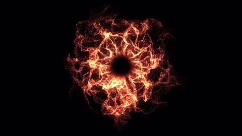 Explosion Red Shockwave Fire Energy Loop Stock Footage Video (100% ...