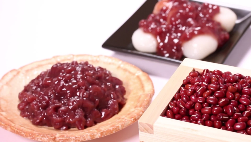 azuki red beans shiratama dango japanese Stock Footage Video (100% ...