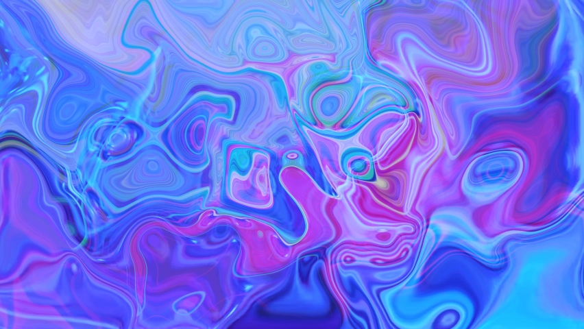 Abstract Holographic Gradient Liquid Paint Stock Footage Video (100% ...