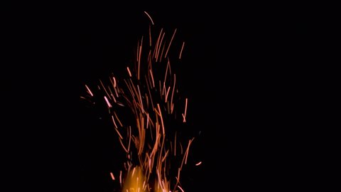 Fire Embers Rising Effect Embers Effect Stock Footage Video (100% ...