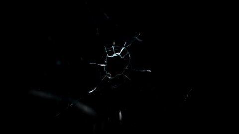 4k Bullet Glass Hole Glass Impact Stock Footage Video (100% Royalty ...