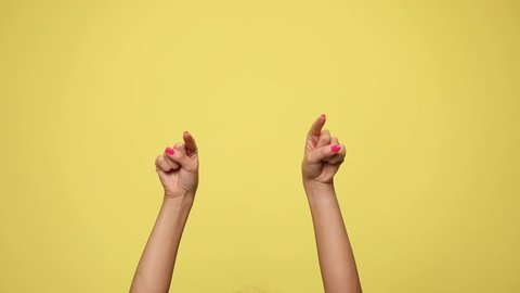 Two Arms Pointing Camera Making Ok Stock Footage Video (100% Royalty ...