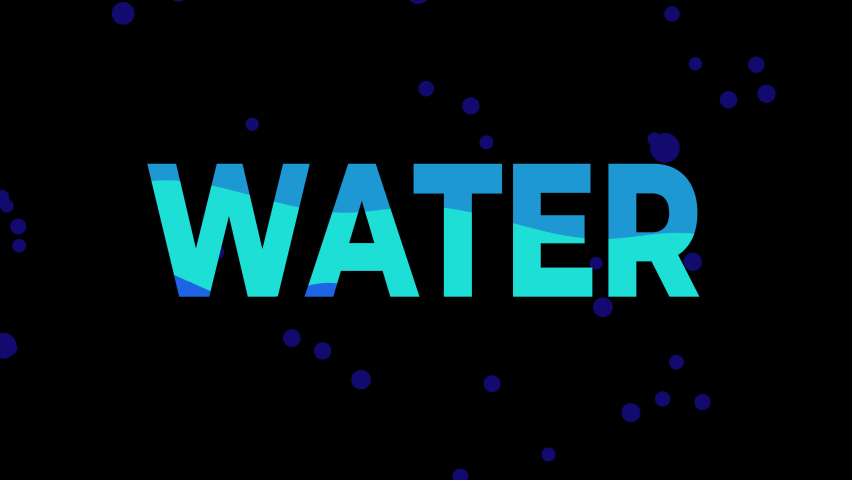 Animated a Liquid Water Text. Stock Footage Video (100% Royalty-free ...