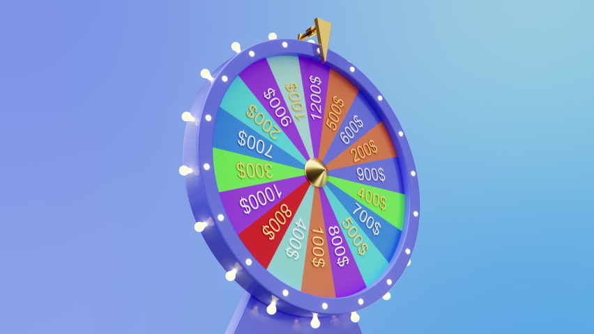 3d animation rotating colorful wheel luck Stock Footage Video (100% ...