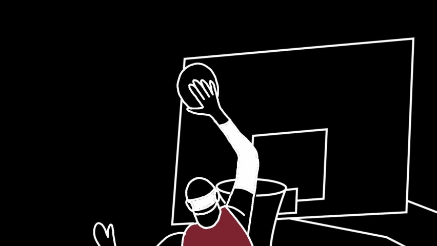 Dunk Basketball Counter Attack Slow Stock Footage Video (100% Royalty ...