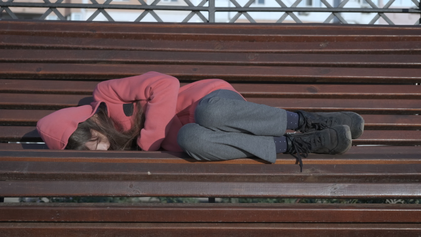 Girl Alone Bench Stock Video Footage - 4K and HD Video Clips | Shutterstock