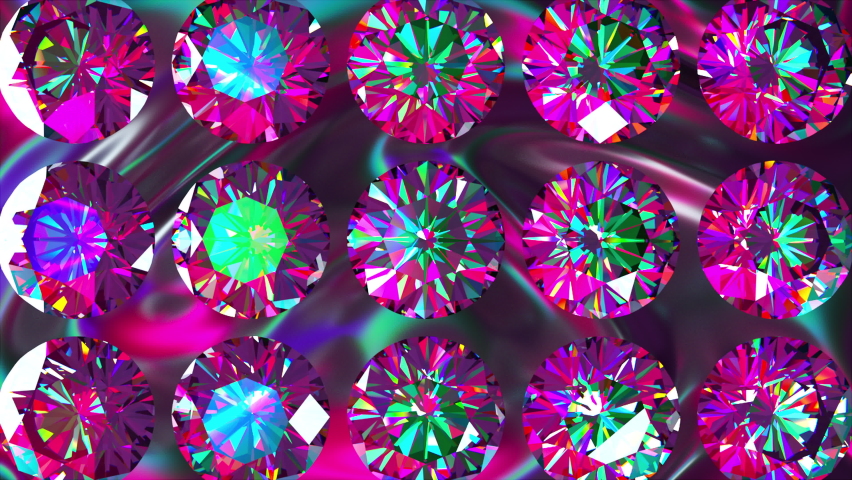Sparkling Iridescent Diamonds of Fancy Stock Footage Video (100% ...