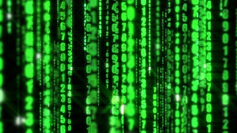 random symbols falling down code rain Stock Footage Video (100% Royalty ...