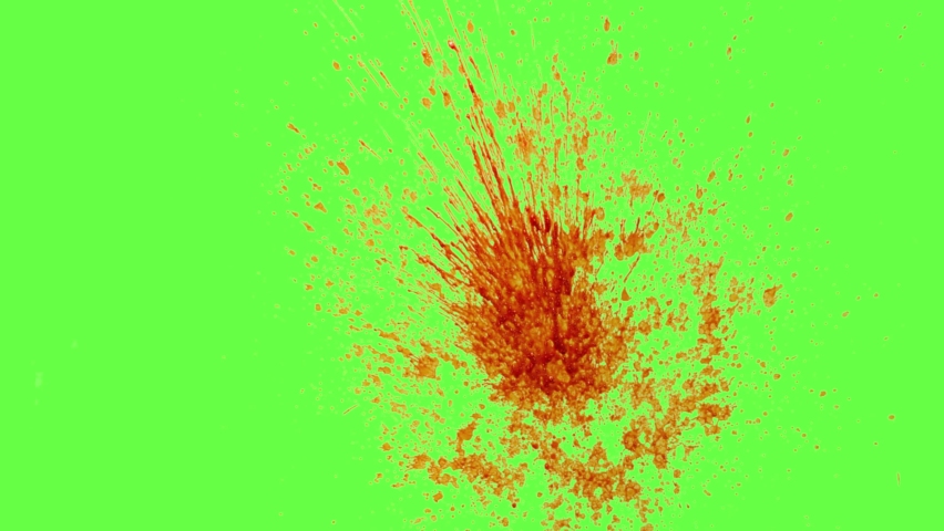 Chroma Keying Effect Large Blood Splash Stock Footage Video (100% ...