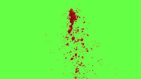 Chroma Keying Effect Large Blood Splash Stock Footage Video (100% ...