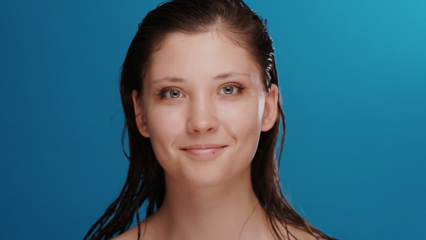 Pretty Cute Girl Fresh Clean Face Stock Footage Video (100% Royalty ...