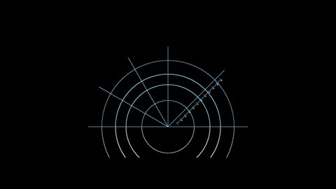 Loop Out Fading Radar Wave Four Stock Footage Video (100% Royalty-free ...