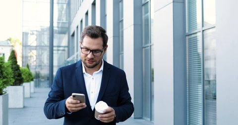 Caucasian Rich Young Stylish Man Walking Stock Footage Video (100% ...