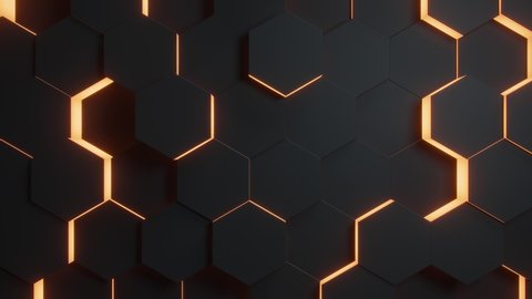 Hexagonal Grid Animated Pattern Abstract Seamless Stock Footage Video ...