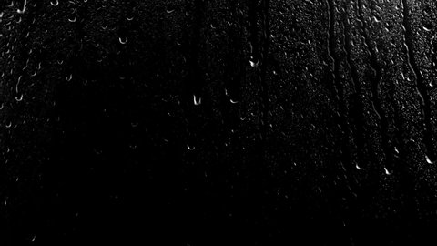Raindrops On Window Glass Alpha Channel Stock Footage Video (100% ...