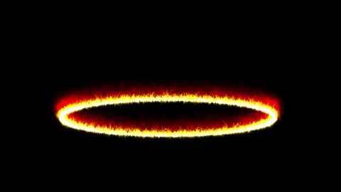 Fire Ring Circle Stand Area Effect Stock Footage Video (100% Royalty ...