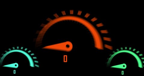 Animated Indicator Speed Meter 2d Speed Stock Footage Video 100