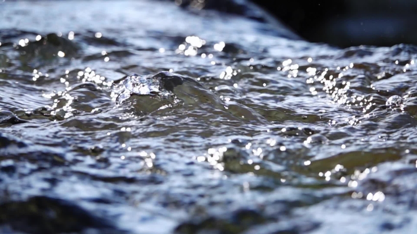 Closeup of Flowing Water in Stock Footage Video (100% Royalty-free ...