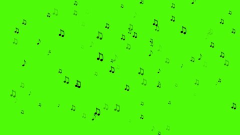 Green Screen Musical Note Streaming Melody Stock Footage Video (100% ...