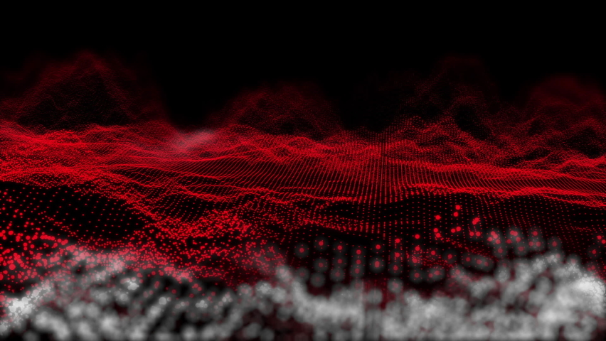 red waveform 3d motion graphic this Stock Footage Video (100% Royalty ...