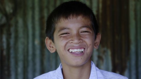 Slow Motion Smiling Poor Elementary School Stock Footage Video (100% ...