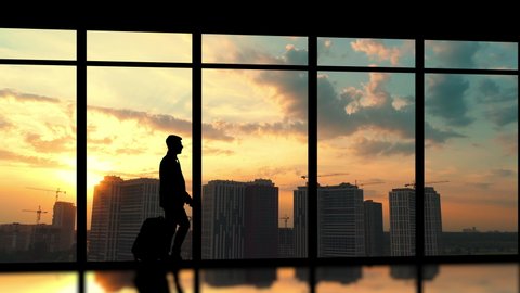 Man Standing Near Windows On Night Stock Footage Video (100% Royalty ...