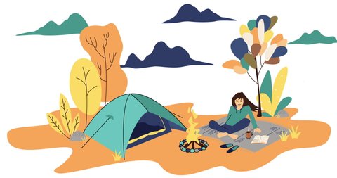Hot Summer Outdoor Indoor Recreation Flat Stock Vector (Royalty Free ...
