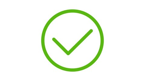 Success Check Mark Icon Animation 4k Stock Footage Video (100% Royalty ...
