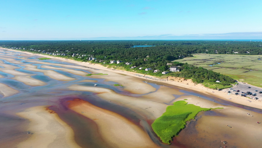 cape cod bay aerial drone footage Stock Footage Video (100% Royalty ...