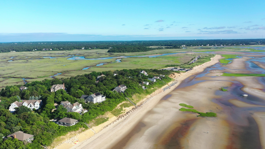 cape cod bay aerial drone footage Stock Footage Video (100% Royalty ...