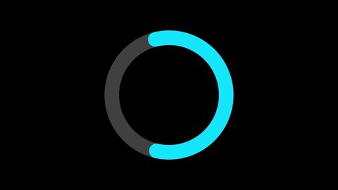 Blue Circle Loading Icon Loop Out Stock Footage Video (100% Royalty ...