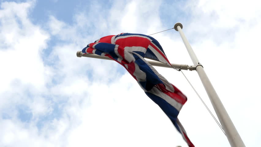 british flag waving wind uk united Stock Footage Video (100% Royalty ...