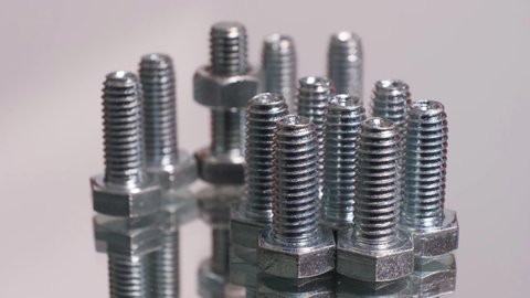 Metal Bolts Nuts On White Background Stock Photo 1637807011 | Shutterstock