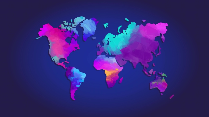 World Map Paint Stock Video Footage - 4K and HD Video Clips | Shutterstock
