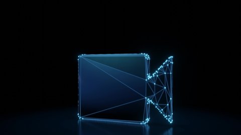 3d Rendering 4k Fly Through Wireframe Stock Footage Video (100% Royalty ...