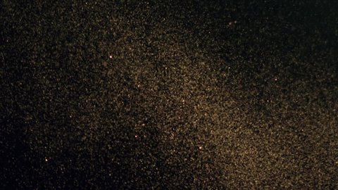 Dust Gold Particles On Black Screen Stock Footage Video (100% Royalty ...
