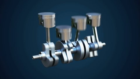 Animation Working V8 Engine 3d Render Stock Footage Video (100% Royalty ...