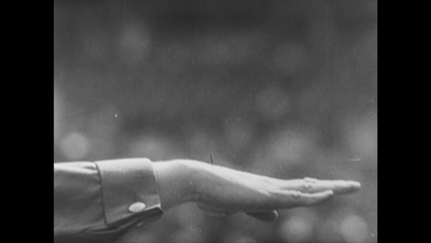 1940s person's arm nazi salute soldiers Stock Footage Video (100% ...