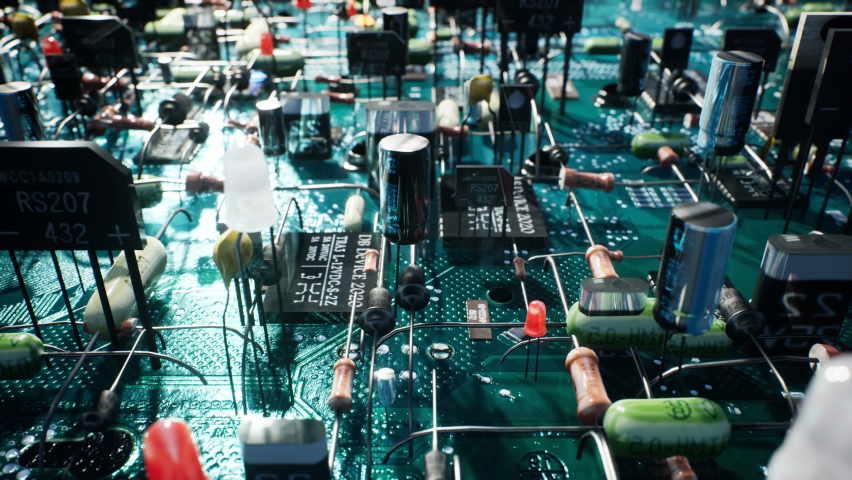 Electronic Components Inside a Technological Stock Footage Video (100% ...