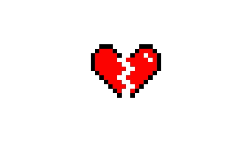 heart break pixel art animation Stock Footage Video (100% Royalty-free ...