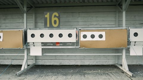 Numbering Targets Biathlon Close Targets Sports Stock Footage Video ...