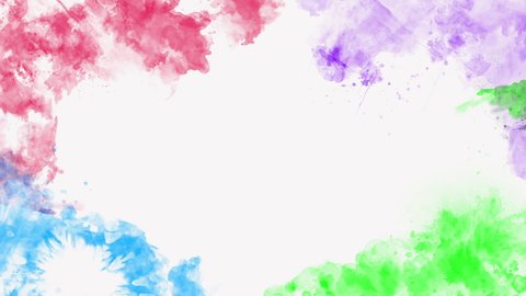 Hand Painted Abstract Watercolor Animated Background Stock Footage ...