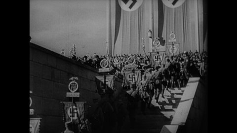 1940s Europe Nazis March Rally Hitler Stock Footage Video (100% Royalty ...