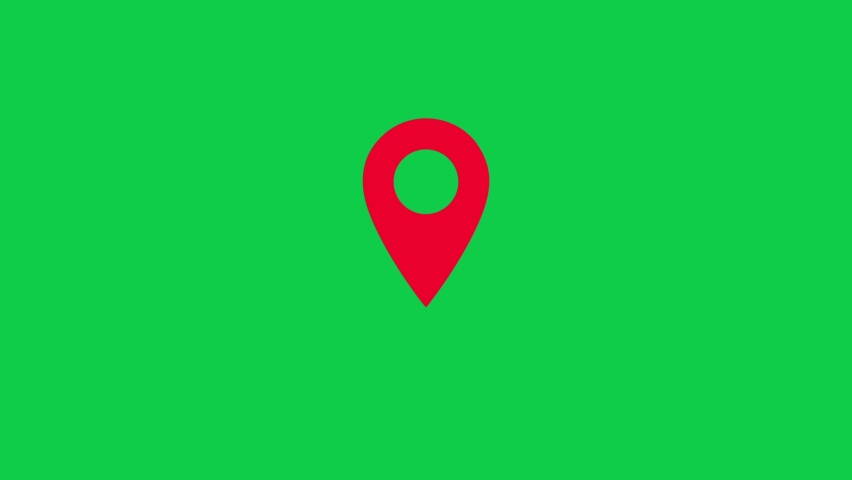 Pin Location Animation On Green Stock Footage Video (100% Royalty-free ...