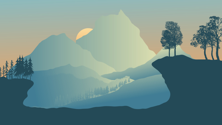 Video Parallax Landscape Mountains Motion Stock Footage Video (100% ...