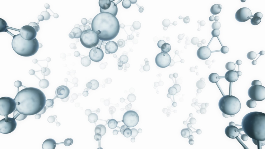 cartoon 3d animation water molecules floating Stock Footage Video (100% ...