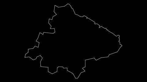 Paradera Aruba Region Map Outline Animation Stock Footage Video (100% ...